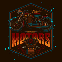 American motorcycle custom made Royalty Free Vector Image