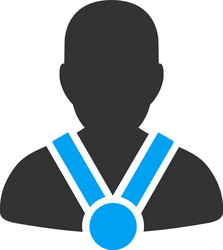 Person champion icon Royalty Free Vector Image