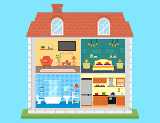 Family at home Royalty Free Vector Image - VectorStock