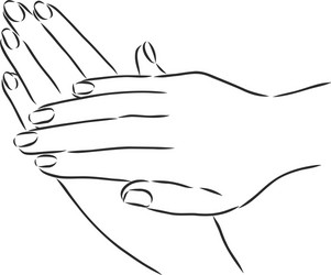 Isolated elegant female hand drawn linear Vector Image