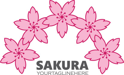Sakura flower design Royalty Free Vector Image