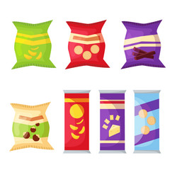 Salty snack pieces set Royalty Free Vector Image