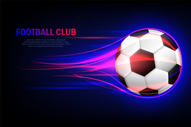 Soccer ball flying Royalty Free Vector Image - VectorStock