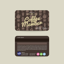 Front and back vip member card template Royalty Free Vector