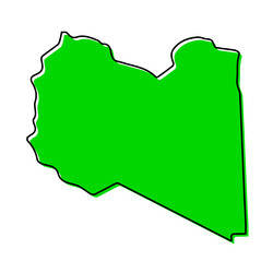 Libya map geometric creative design Royalty Free Vector