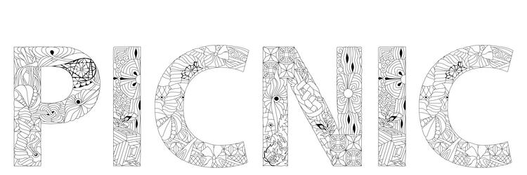 Picnic Word Art Vector Images (62)