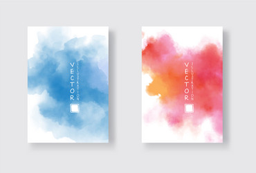 Set bright colorful watercolor background Vector Image