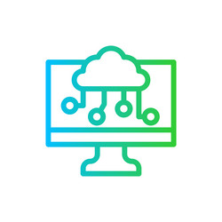 Cloud computing digitalization business icon Vector Image