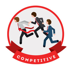 Competitive spirit design Royalty Free Vector Image