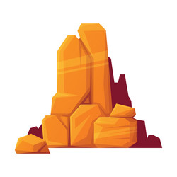 Rock and stone boulder stack as desert landscape Vector Image
