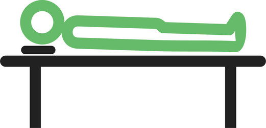 Body lying on table Royalty Free Vector Image - VectorStock