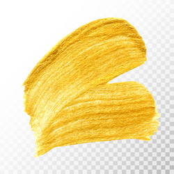 Hand drawing gold brush stroke paint Royalty Free Vector