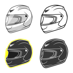 Helmet dirt motorbike ktm Royalty Free Vector Image