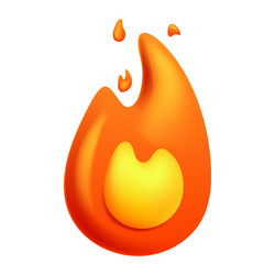 3d fire flame Royalty Free Vector Image - VectorStock