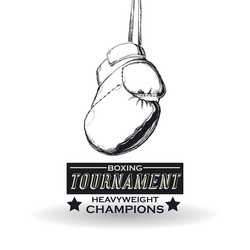 Boxing design tournament icon white background Vector Image