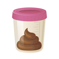 Cartoon style isolated semen sample container Vector Image