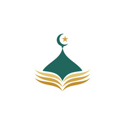 Islamic school icon design Royalty Free Vector Image