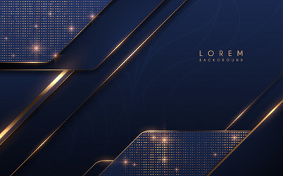 Abstract blue and gold waved layers Royalty Free Vector