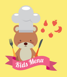 Kids menu design Royalty Free Vector Image - VectorStock