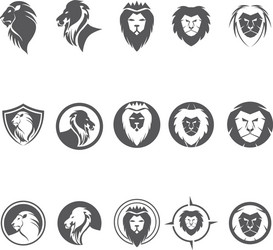 Lion logo template Royalty Free Vector Image - VectorStock