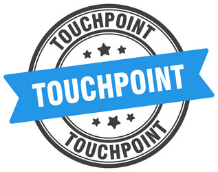 Touchpoint stamp label on transparent Royalty Free Vector