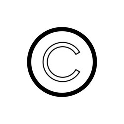 Copyright icon set copyright symbols Royalty Free Vector