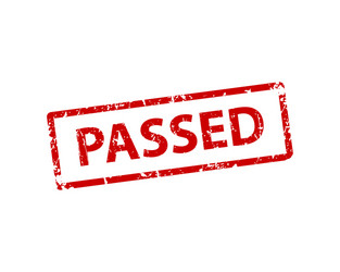 Qc passed stamp round isolated sign Royalty Free Vector