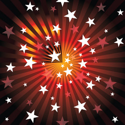 Light rays and stars Royalty Free Vector Image