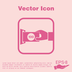 Symbol issuing or receiving money from an atm Vector Image