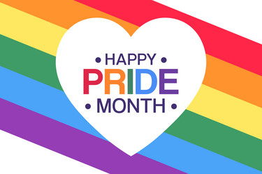 Happy pride month june Royalty Free Vector Image