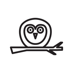 Owlet icon logo design Royalty Free Vector Image