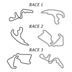 Simple race track shape set Royalty Free Vector Image