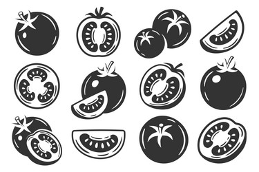 Tomatoes Black and White Vector Images (over 7,500)