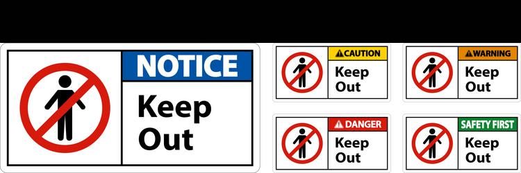 Warning sign keep hands out of machinery Vector Image