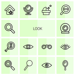 Look icons Royalty Free Vector Image - VectorStock