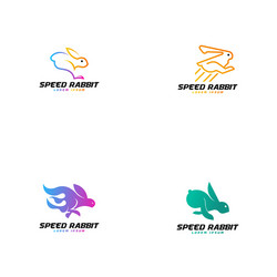 Speed rabbit logo Royalty Free Vector Image - VectorStock