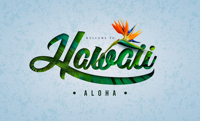 Aloha hawaii travel poster template Royalty Free Vector