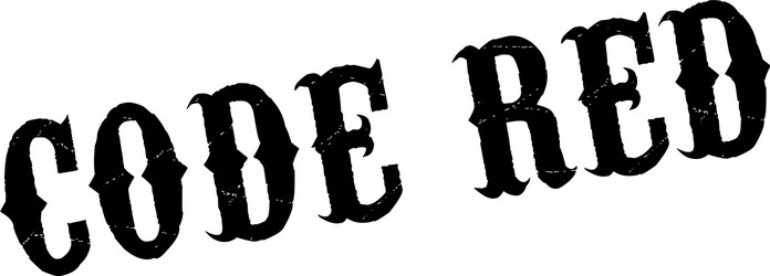 Code red rubber stamp Royalty Free Vector Image