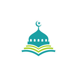 Islamic school icon design Royalty Free Vector Image