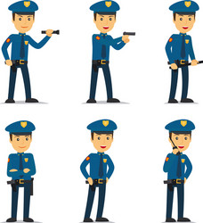 Police Officer Duo Royalty Free Vector Image - VectorStock