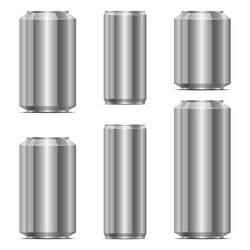 Realistic aluminum cans Royalty Free Vector Image