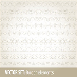 Set of border elements and page Royalty Free Vector Image