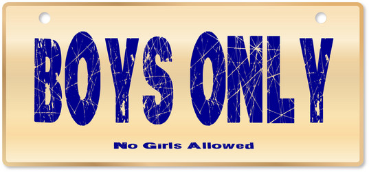Boys only sign Royalty Free Vector Image - VectorStock