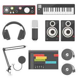 Music production in studio professional sound Vector Image