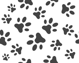 Dog paw print seamless pattern Royalty Free Vector Image