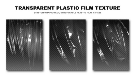 Plastic packaging texture overlay effect torn Vector Image