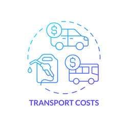 Transport costs concept icon Royalty Free Vector Image
