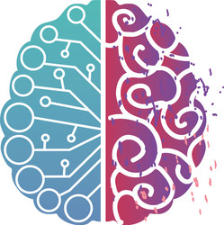 Two hemispheres brain on a white background Vector Image