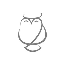Abstract owl symbol icon Royalty Free Vector Image