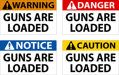 Safety first gun owner sign this firearm has Vector Image